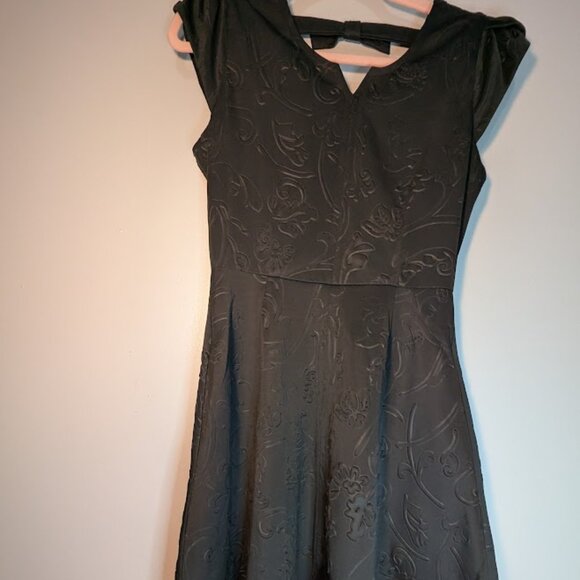 Louche | Dresses | Louche Handle With Love Black Bow Flare Dress | Poshmark